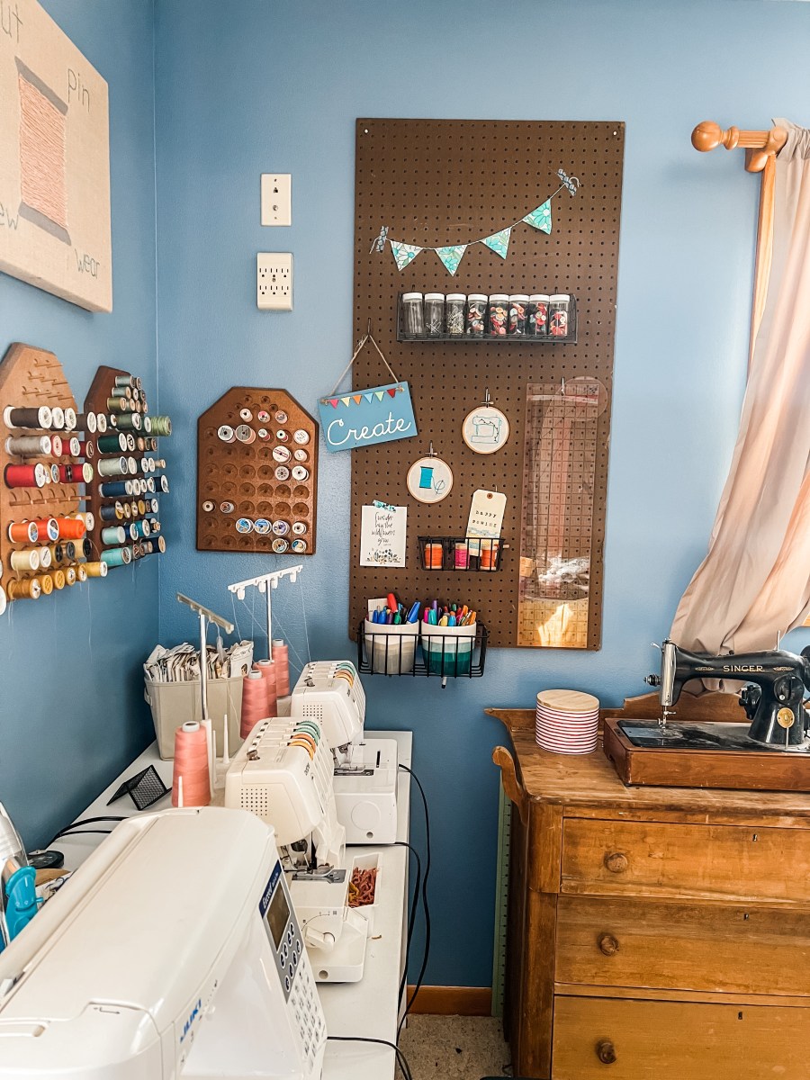 Combined Sewing Room and Office Space - Silo & Sage